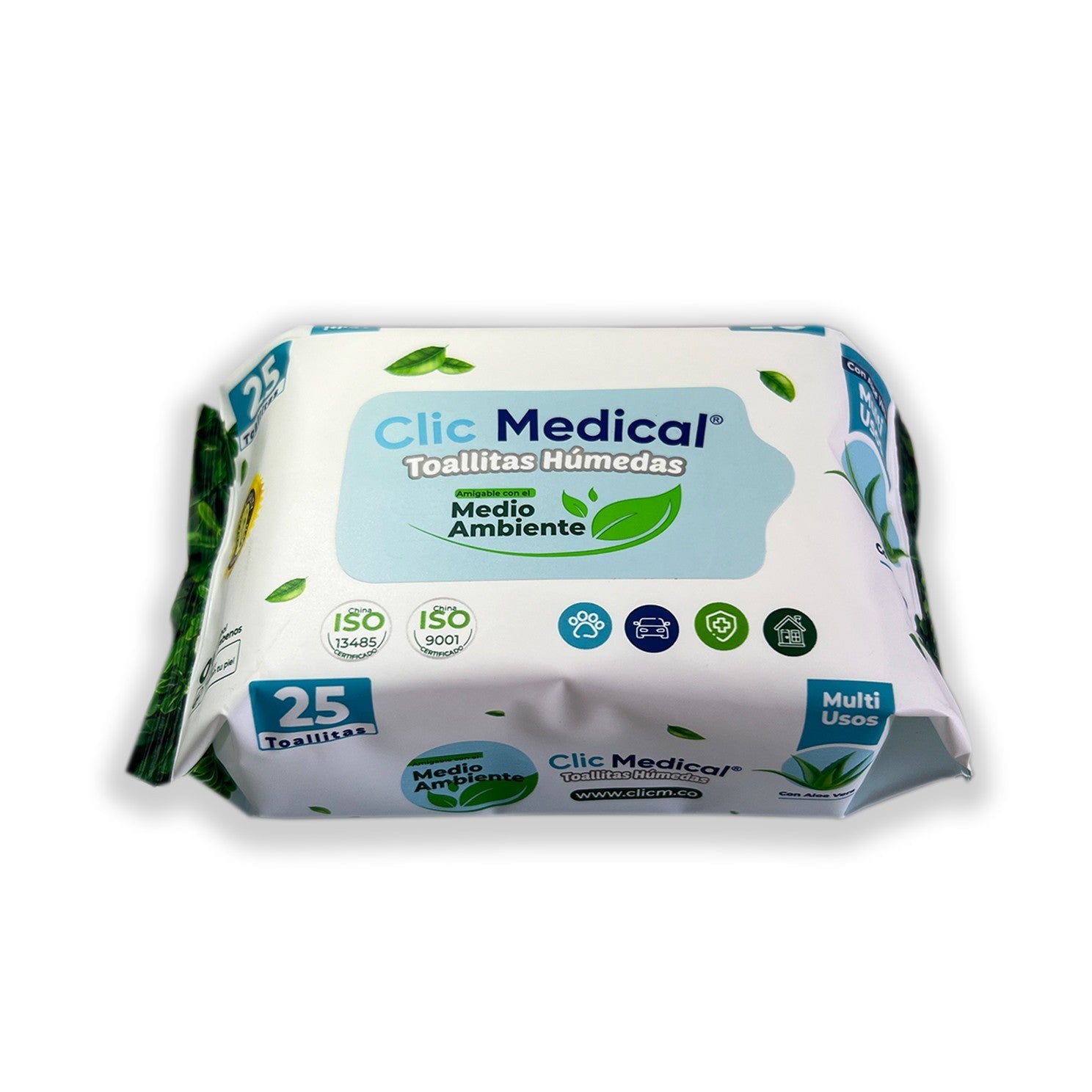 Toallitas Humedas x 25 unds / Clic Medical – Almacenes La 13
